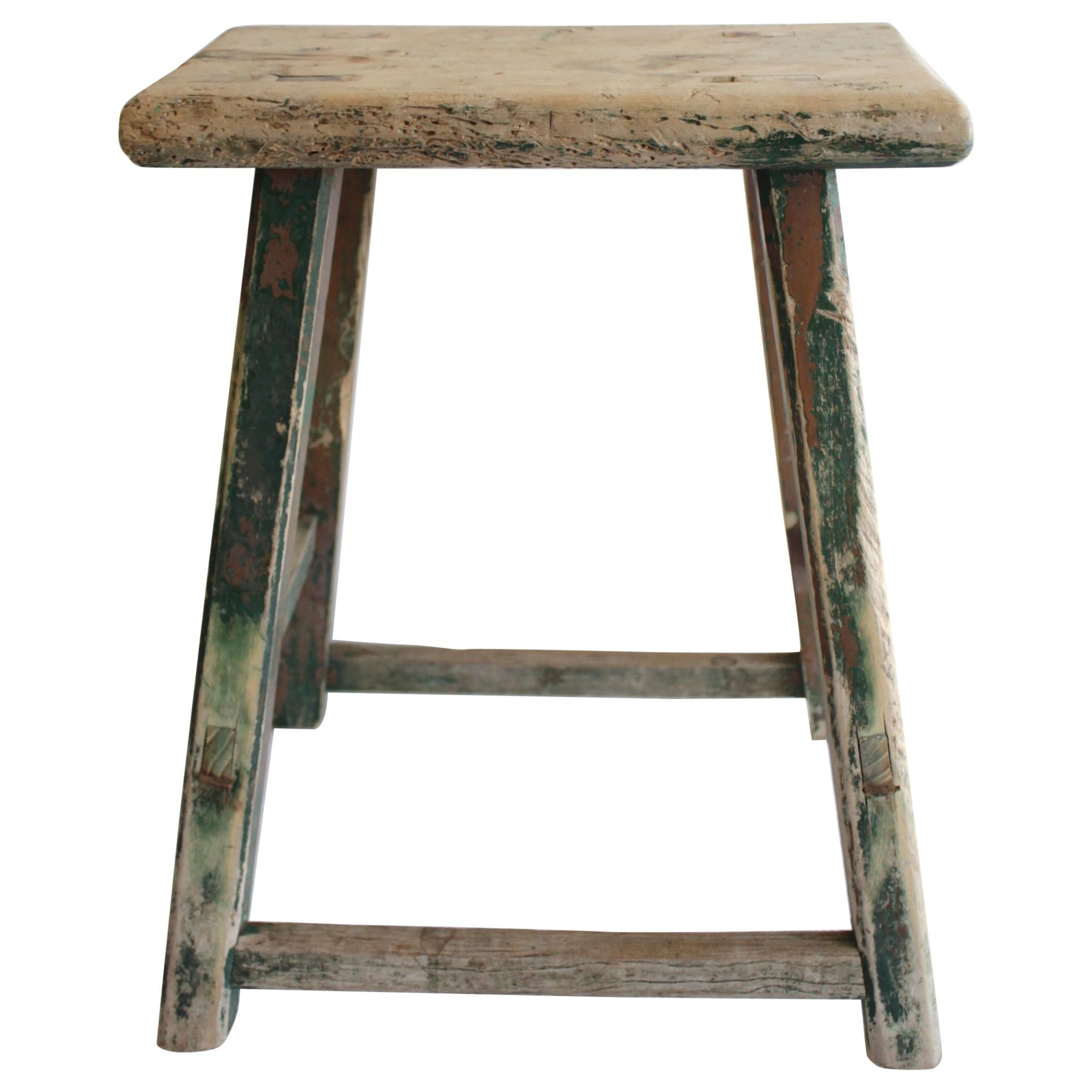 Antique Wooden Stool For Sale at 1stDibs