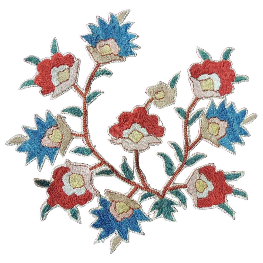 19thC Red and Green Wreath Applique Quilt For Sale at 1stDibs