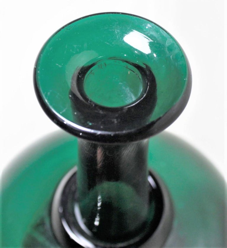 Antique Emerald Green English Bottle Decanter with Cork Stopper For ...