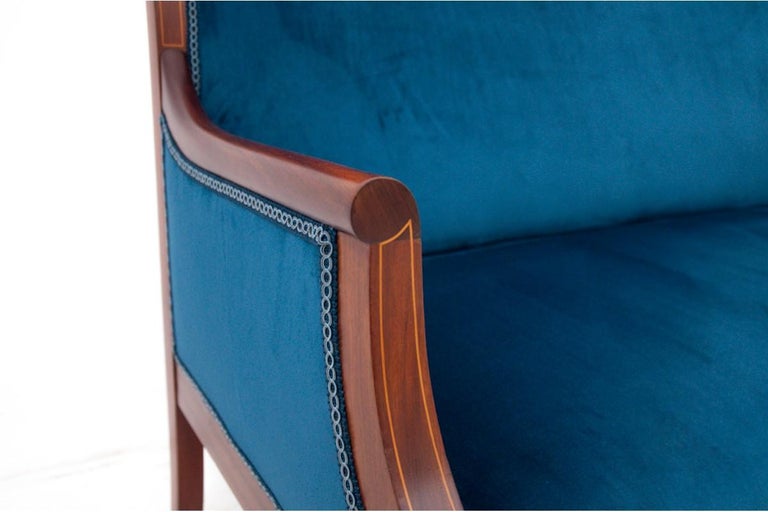 Antique Empire Blue Living Room Set, Scandinavia, 1850s, Restored For ...