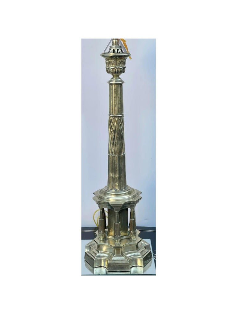 Antique Empire Bronze Column Table Lamp, Early 19th Century For Sale at ...