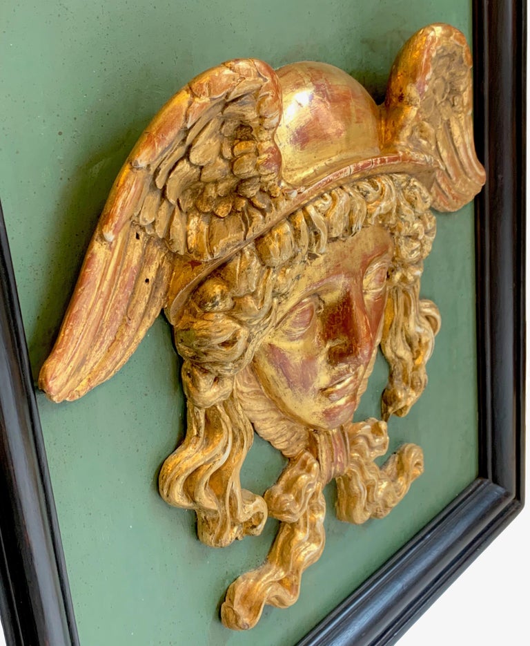 Antique Empire Head of Hermes Carved Wood Messenger of Zeus God of ...