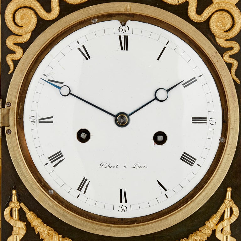 Antique Empire Period Neoclassical Style Mantel Clock at 1stDibs
