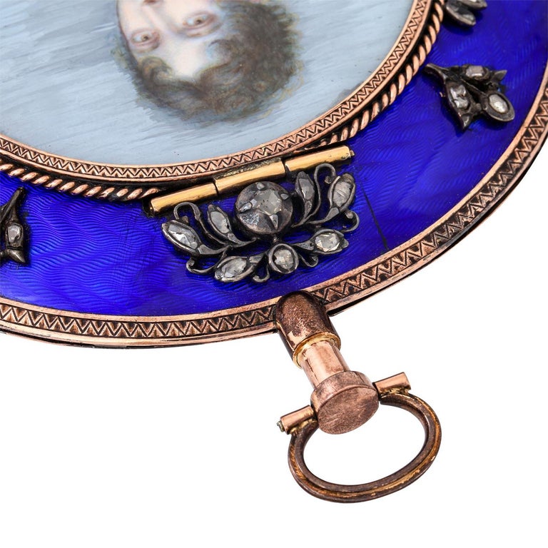 Antique Empire Powder Compact with Diamonds For Sale at 1stDibs