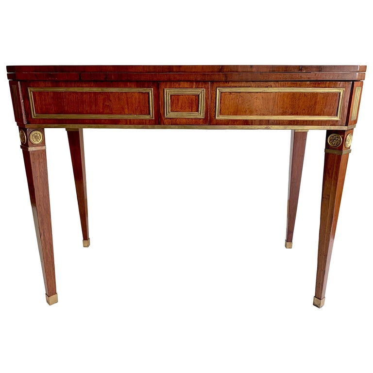 Antique Empire Russia St. Petersburg Mahogany Games Console Table Brass ...