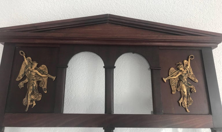 Empire Style Handcrafted Wall Picture Frame with Figural Bronze ...