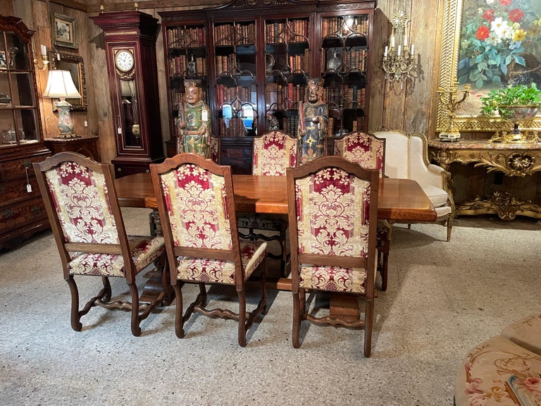 Antique English 19th Century Solid Golden Oak Trestle Table For Sale at ...