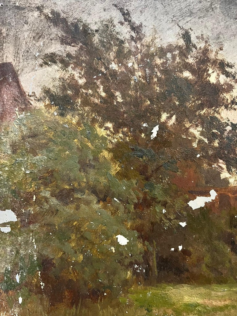 Antique English - Antique Victorian English Oil Autumn Tree Landscape ...