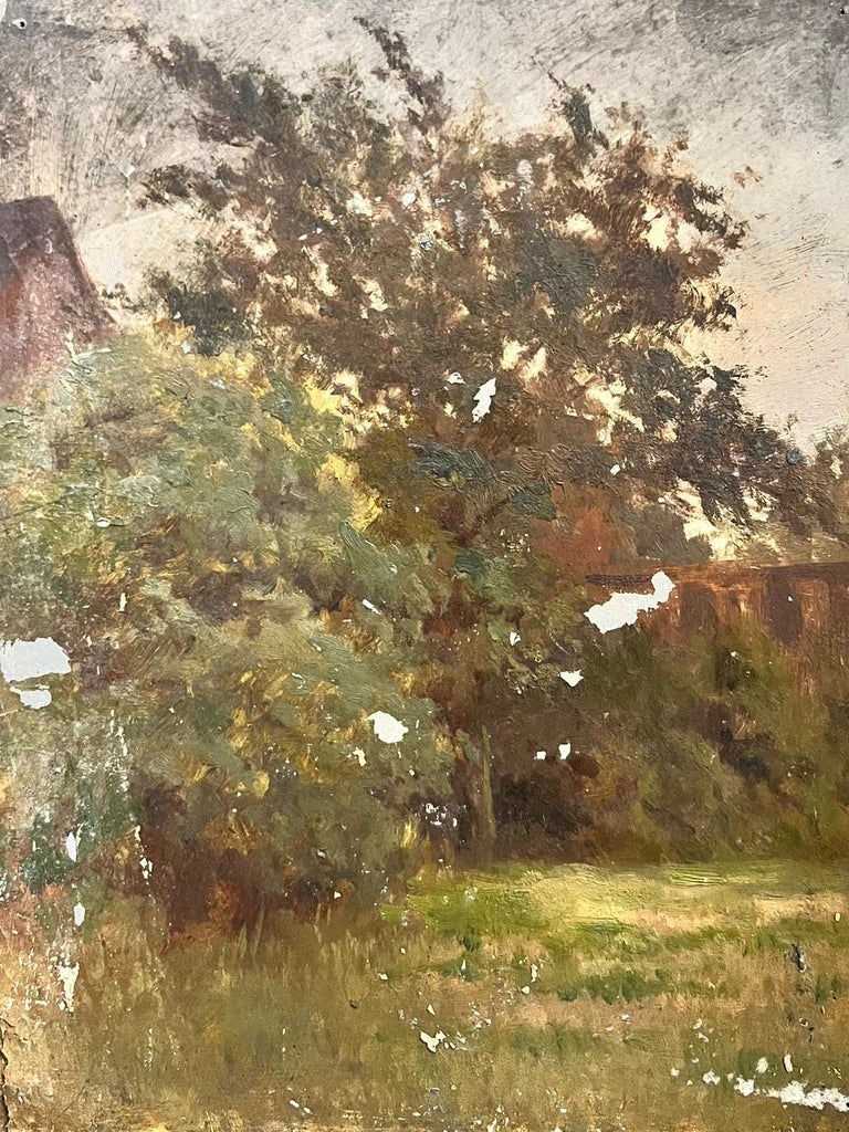 Antique English - Antique Victorian English Oil Autumn Tree Landscape ...