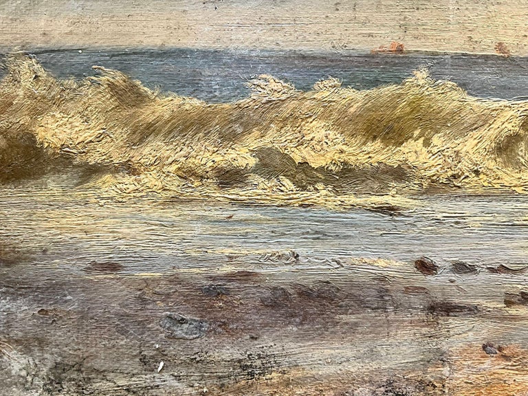 Antique English - Antique Victorian English Oil Coastal Sand Dunes ...