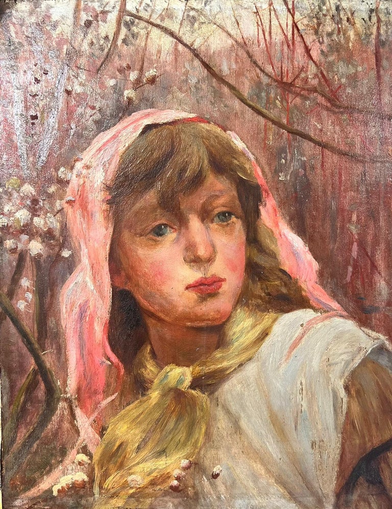 Antique English - Antique Victorian English Oil Portrait Of A Girl ...