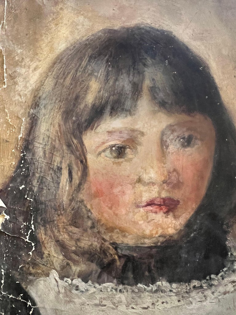 Antique English - Antique Victorian English Oil Portrait Of A Young ...