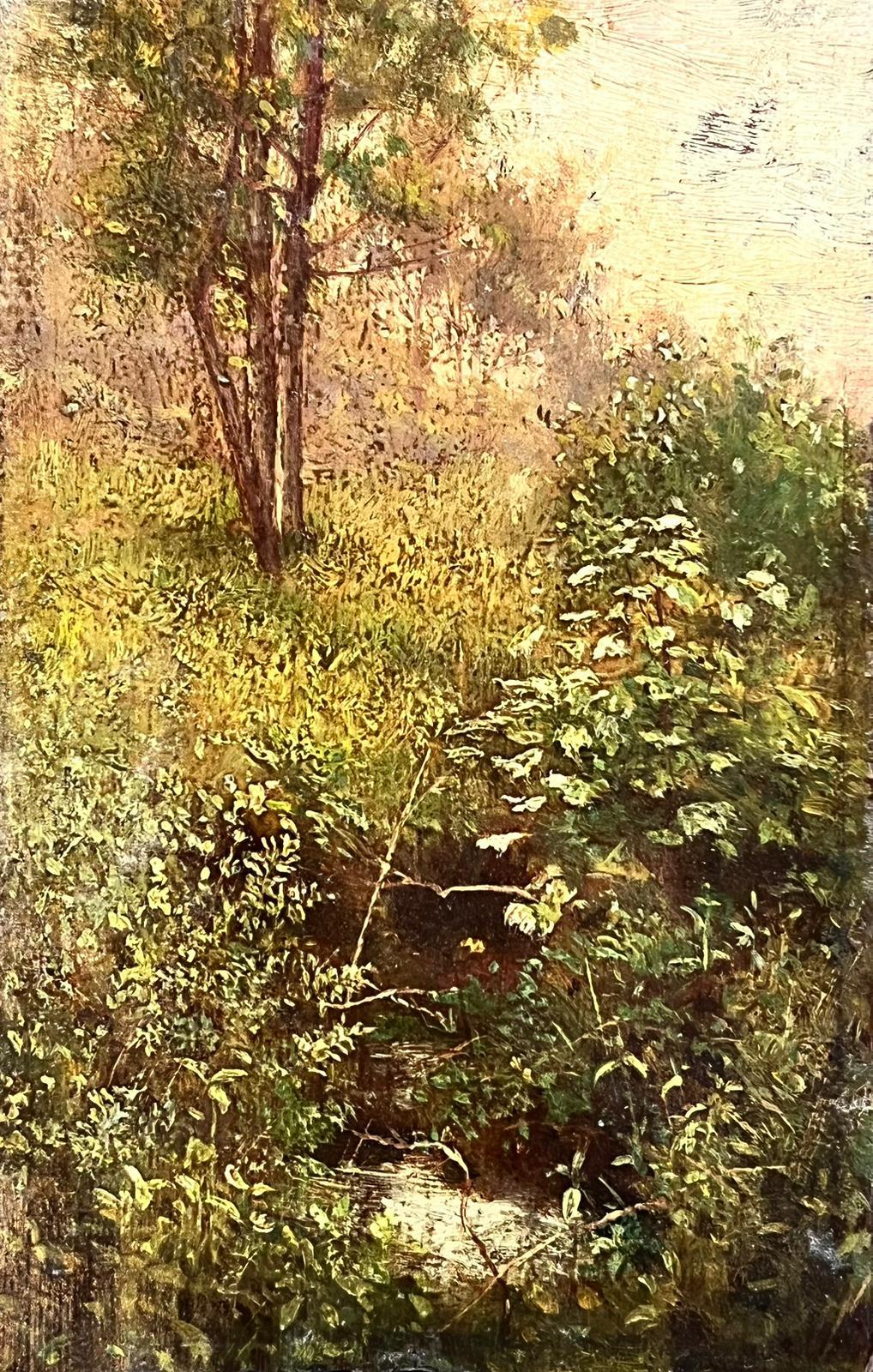 Antique English - Antique Victorian English Small Woodland Landscape at ...