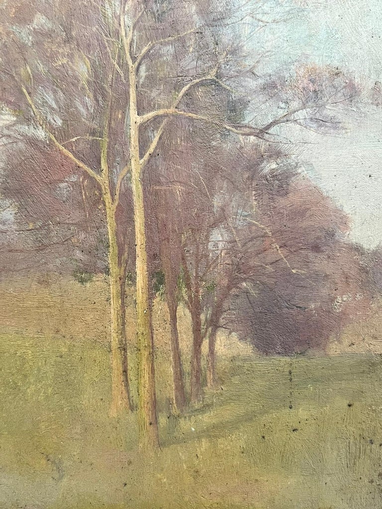 Antique English - Antique Victorian English Tall Tree Landscape at 1stDibs