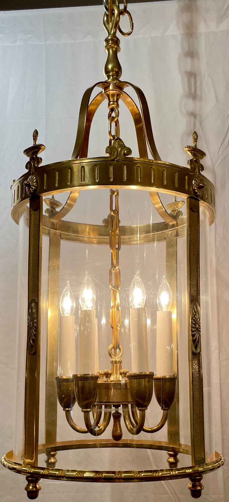 Antique English Adam Style Gold Bronze 6-Light Lantern, Circa 1920 For ...