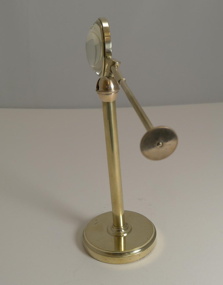 Antique English Adjustable Bulls Eye Desk-Top Magnifying Glass, circa ...
