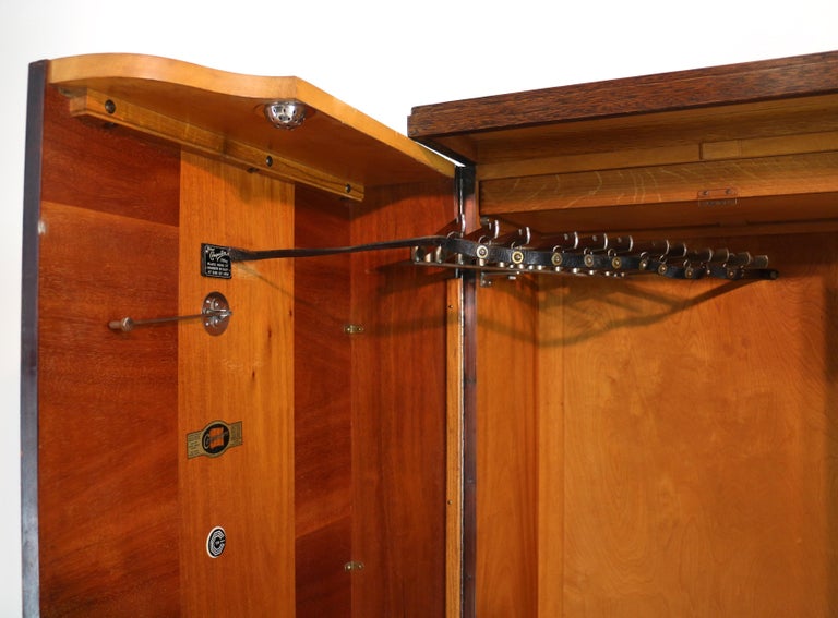 Antique English Art Deco Mahogany Gentleman’s Compactum Wardrobe by ...