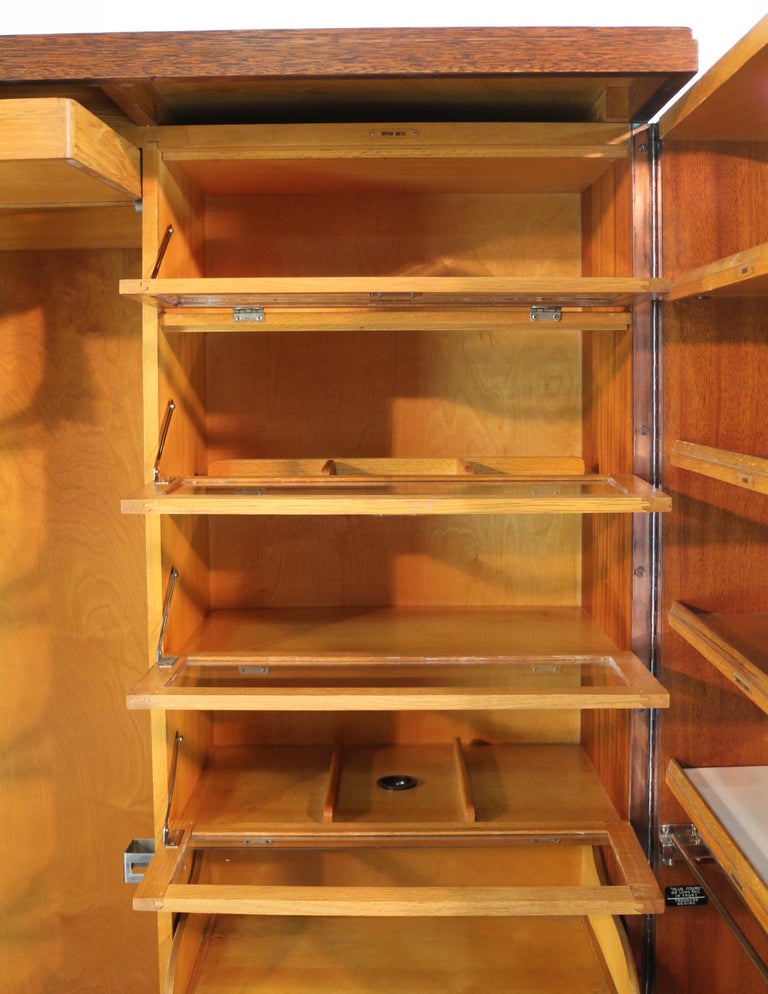 Antique English Art Deco Mahogany Gentleman’s Compactum Wardrobe by ...