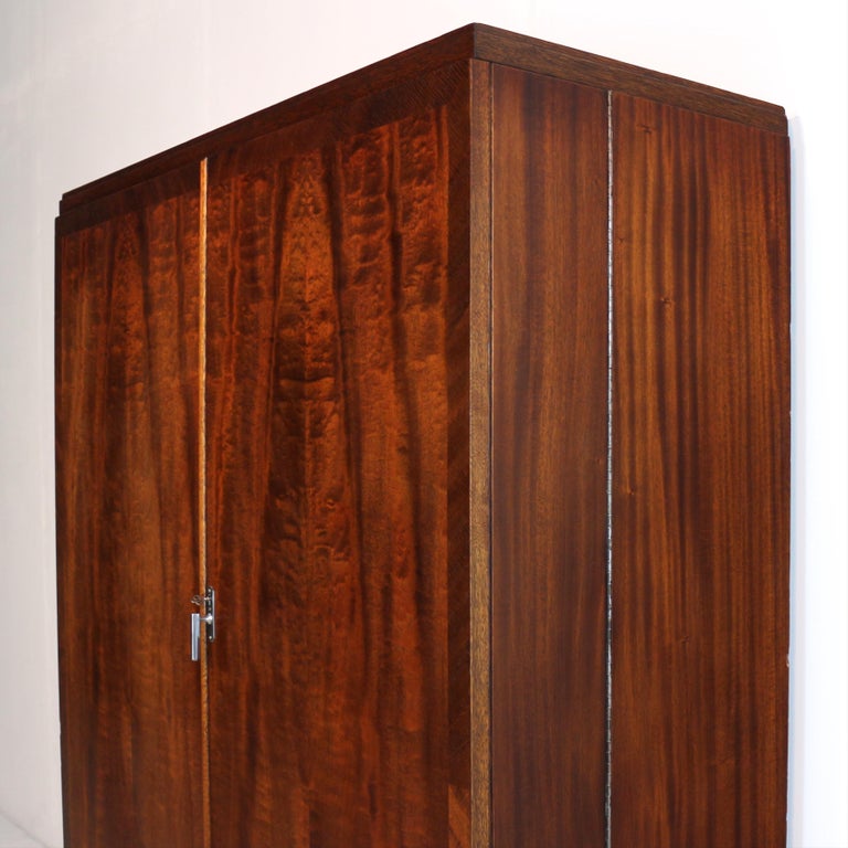 Antique English Art Deco Mahogany Gentleman’s Compactum Wardrobe by ...