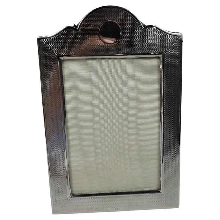 Antique English Art Deco Sterling Silver Picture Frame For Sale at 1stDibs