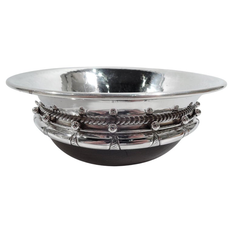 Antique English Arts and Crafts Sterling Silver Mazer Bowl For Sale at ...