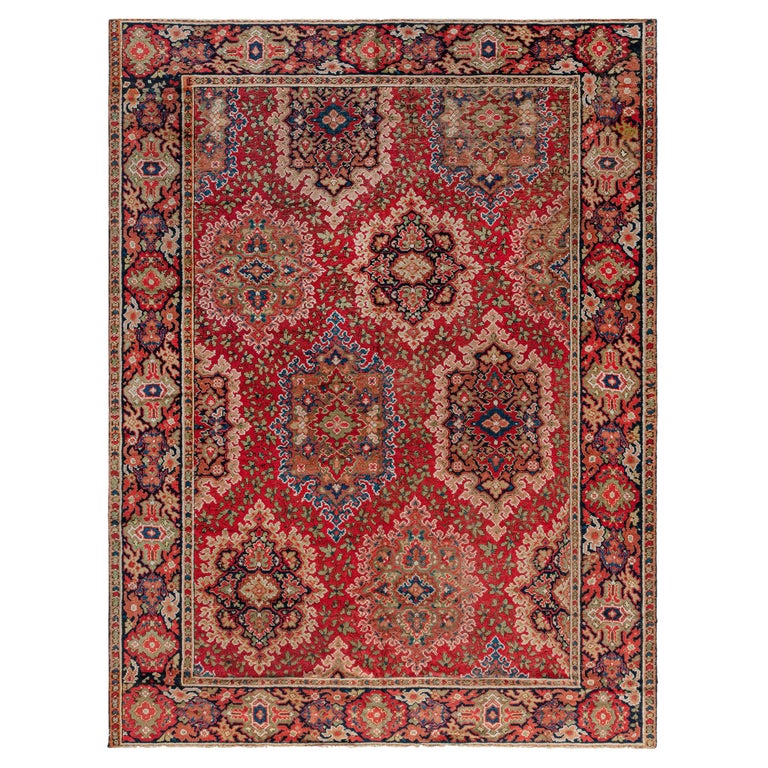 Antique Axminster Botanic Handwoven Wool Rug by Doris Leslie Blau For ...