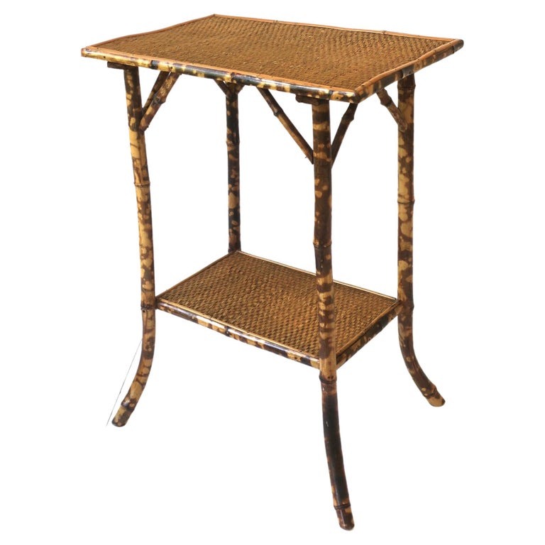 Antique English Bamboo Hall Foyer or End Table For Sale at 1stDibs