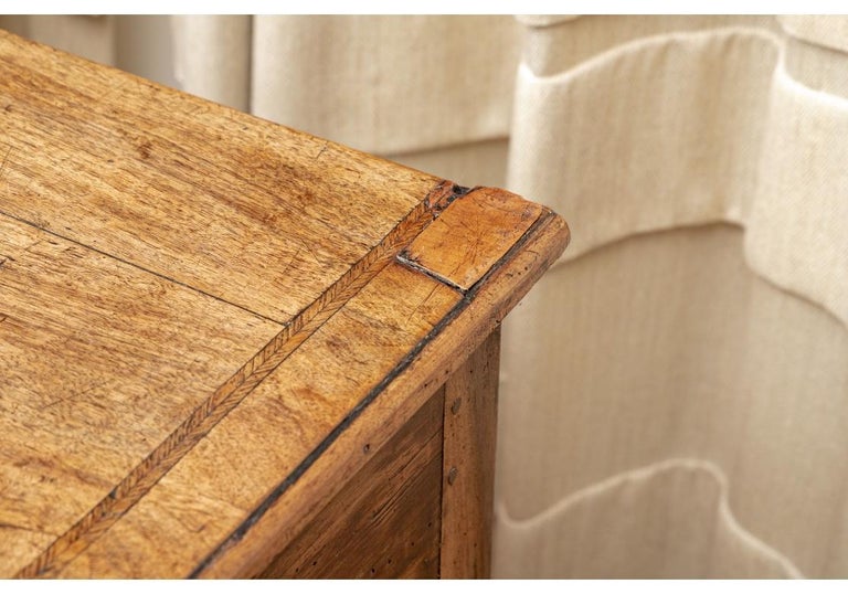 Antique English Banded Two Drawer Hall Stand For Sale at 1stDibs