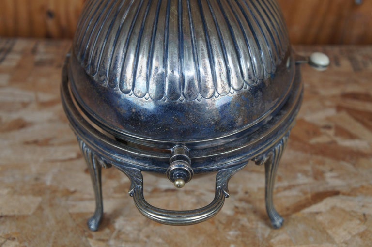Antique English Barker Brothers Silver Plate Domed Warm Serving Chafing ...