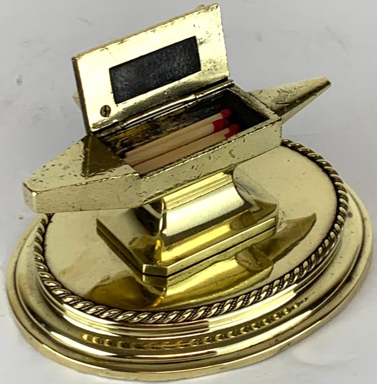Antique English Brass Anvil Matchstrike For Sale at 1stDibs | anvil ...