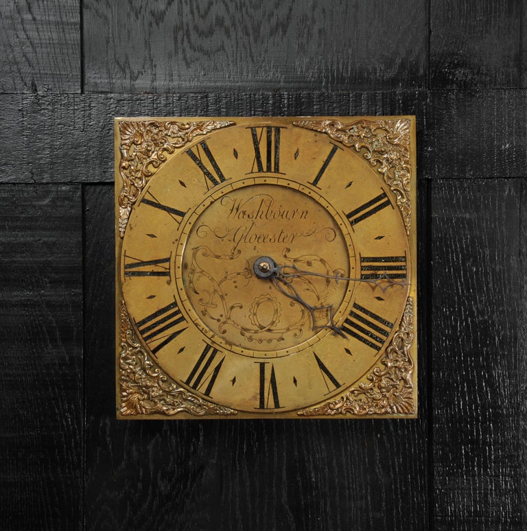 Antique English Brass Clock Dial Face Industrial 1770 Fully Working For ...
