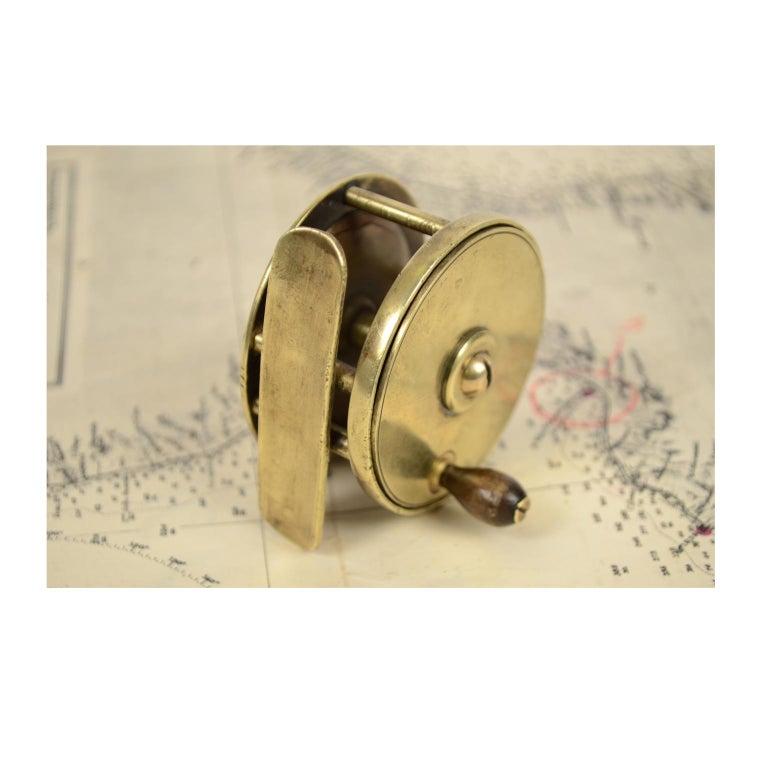 Antique English Brass Fishing Reel Made in the Early 1900s For Sale at ...