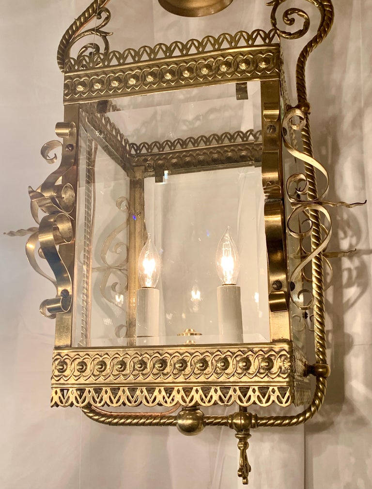 Antique English Brass Gas Lantern, Circa 1870-1880 at 1stDibs