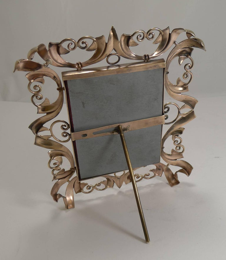 Antique English Brass Photograph Frame, circa 1890 at 1stDibs