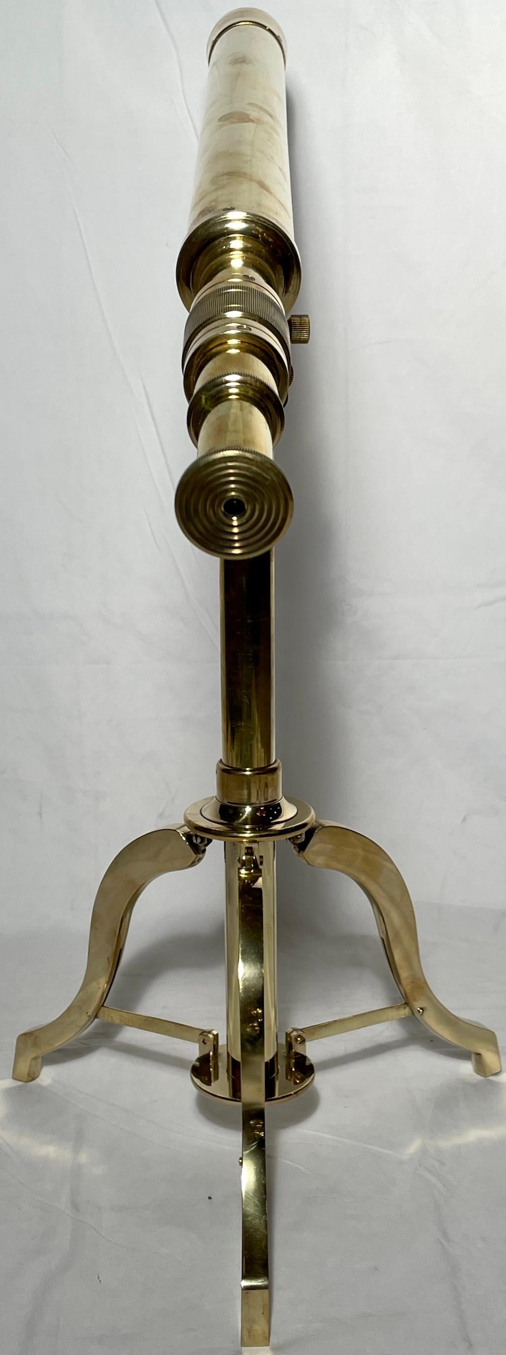 Antique English Victorian Brass Telescope on Stand, Circa 1890. For ...