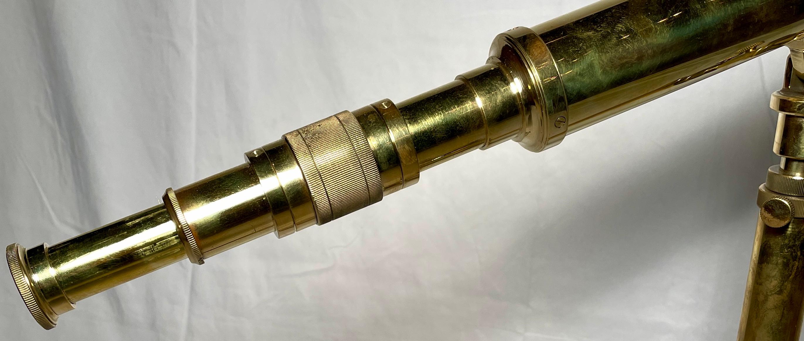 Antique English Victorian Brass Telescope on Stand, Circa 1890. For ...