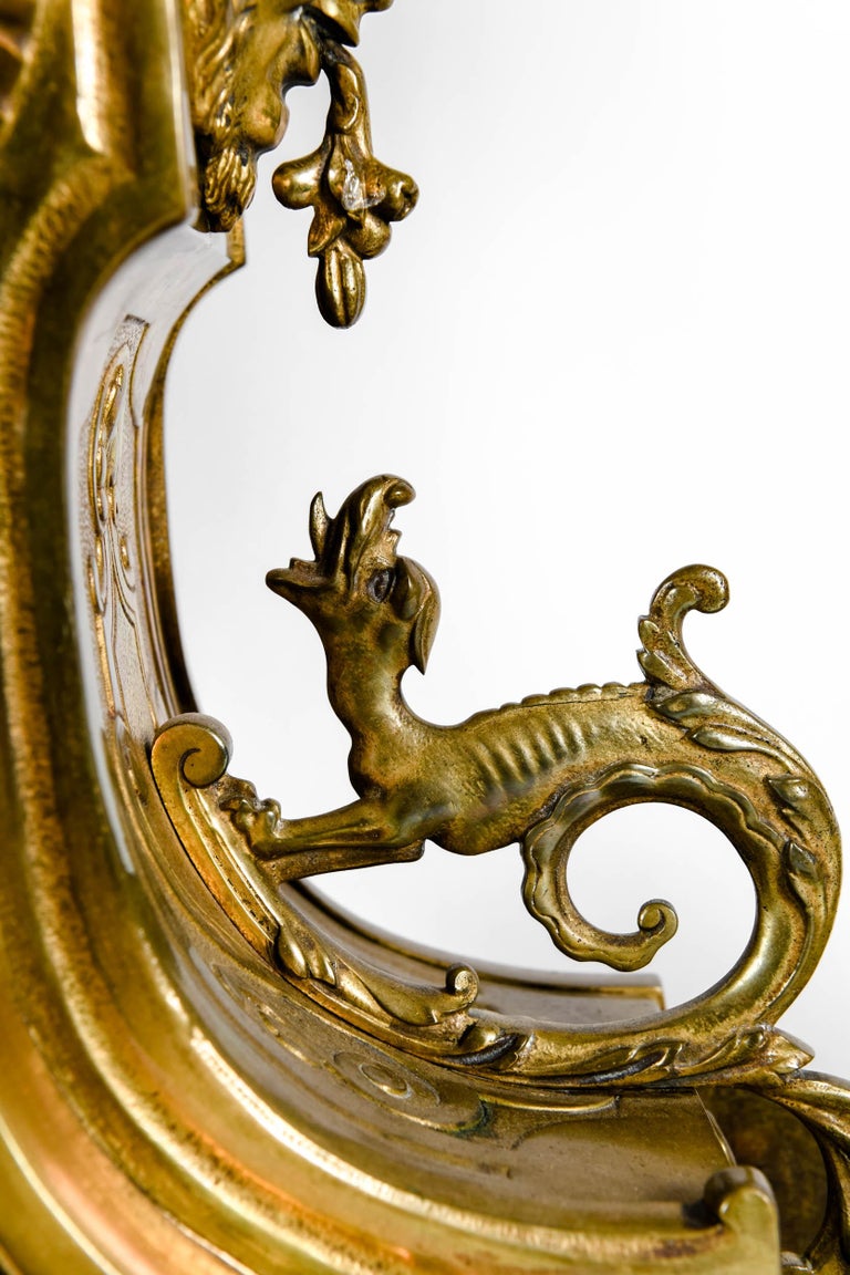 Antique English Bronze Three-Piece Clock Garniture Set For Sale at ...