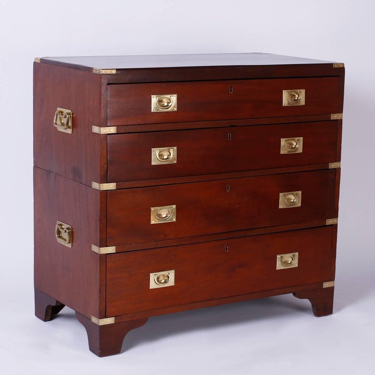 Antique English Campaign Chest at 1stDibs