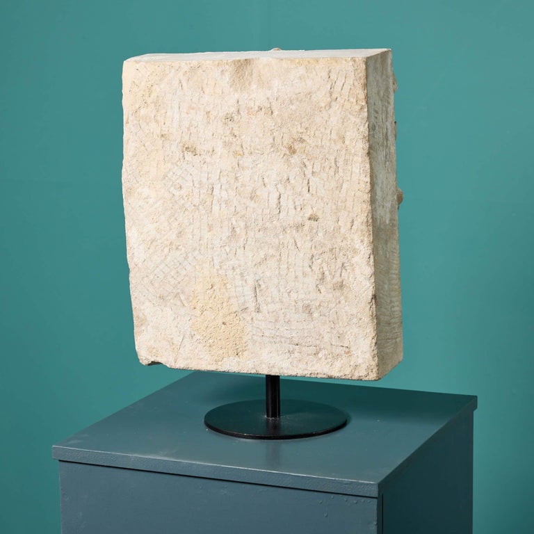 Antique English Carved Stone Armorial Plaque on Stand For Sale at ...