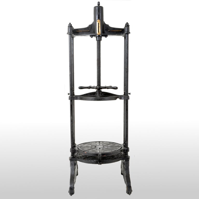 Antique English Cast Iron Cheese Press by Thomas Corbett of Shrewsbury ...