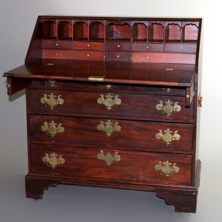 Antique English Chippendale Style Mahogany Drop Front Desk, circa 1800 ...