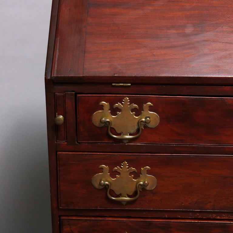 Antique English Chippendale Style Mahogany Drop Front Desk, circa 1800 ...