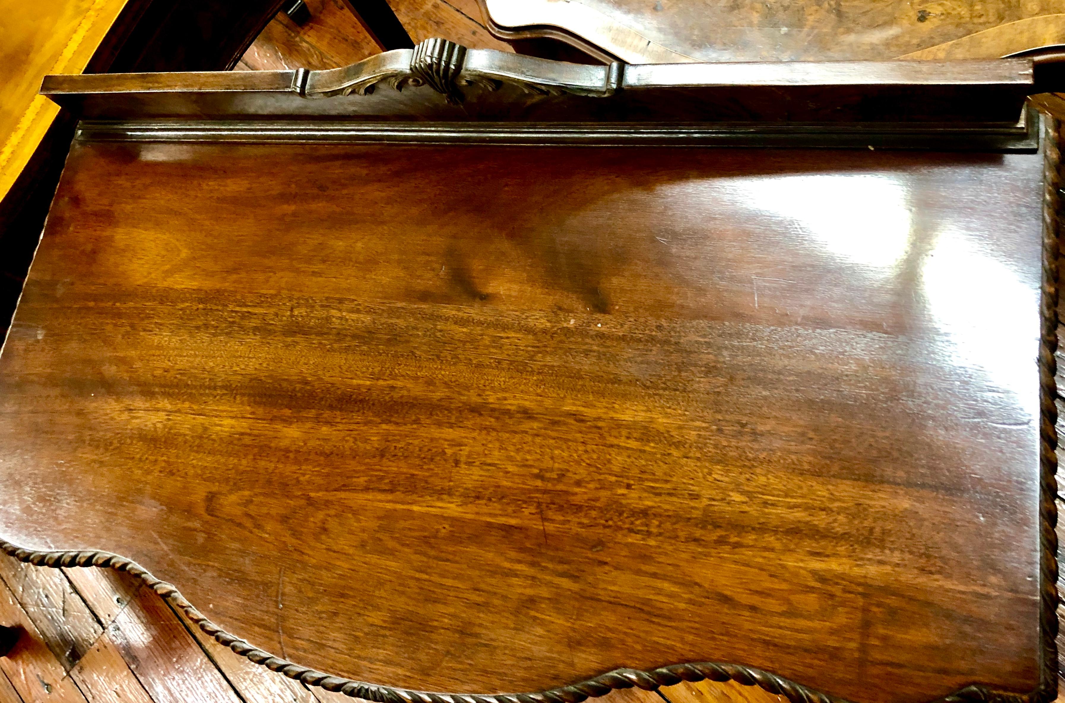 Antique English Chippendale Style Mahogany Serpentine Small Huntboard ...