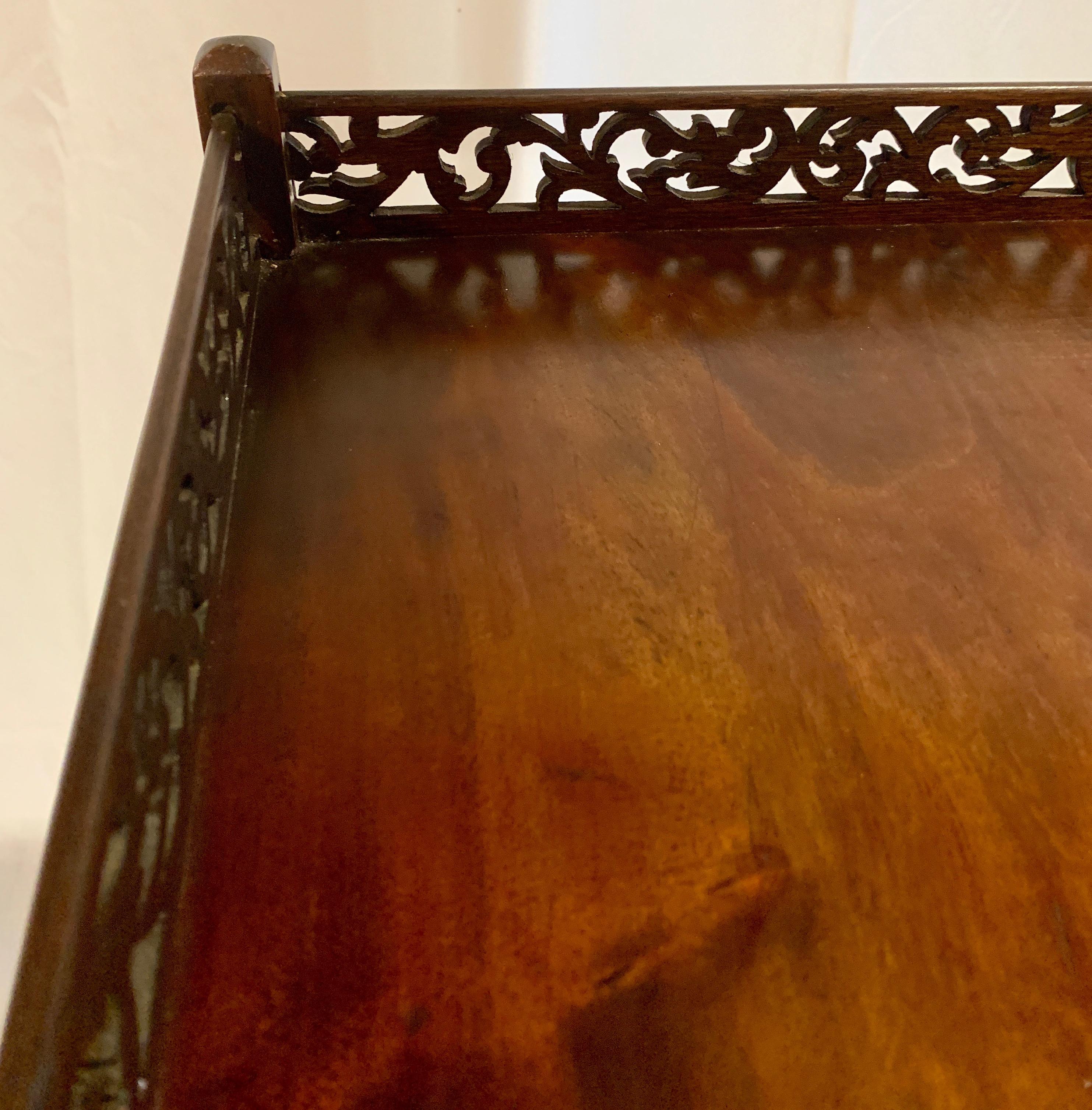 Antique English Mahogany Chippendale Tea Table, circa 1920 For Sale at ...