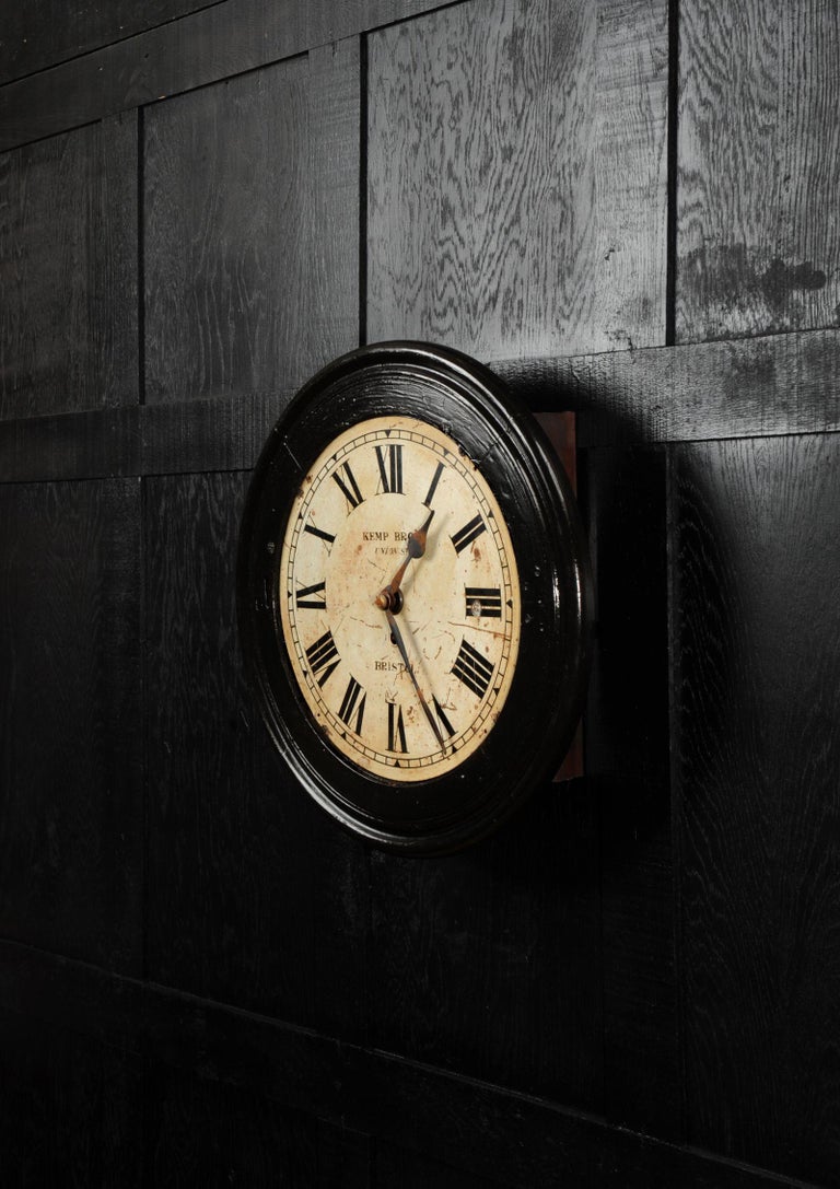 Antique English Clock Dial Face Industrial Bristol Fully Working at 1stDibs