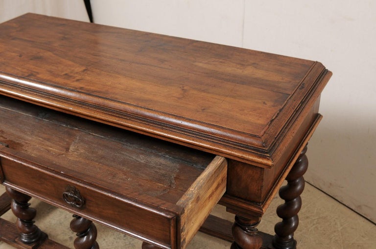 Antique English Console Table Beautifully Presented on Robust Barely ...