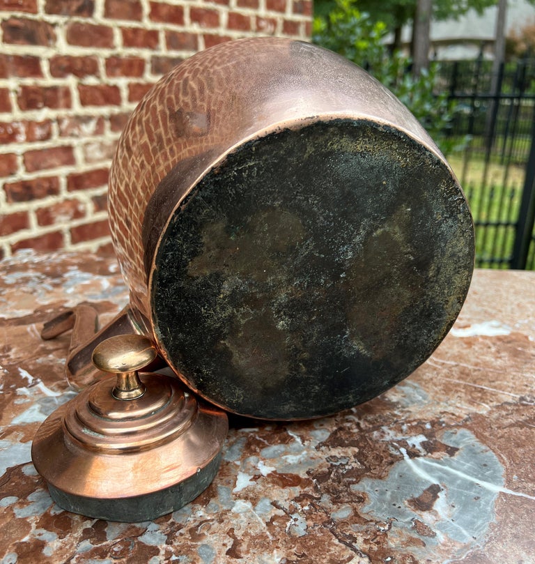 Antique English Copper Brass Tea Kettle Coffee Pitcher Spout Handle #2 ...