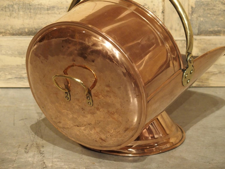 Antique English Copper Coal Scuttle, circa 1900 at 1stDibs
