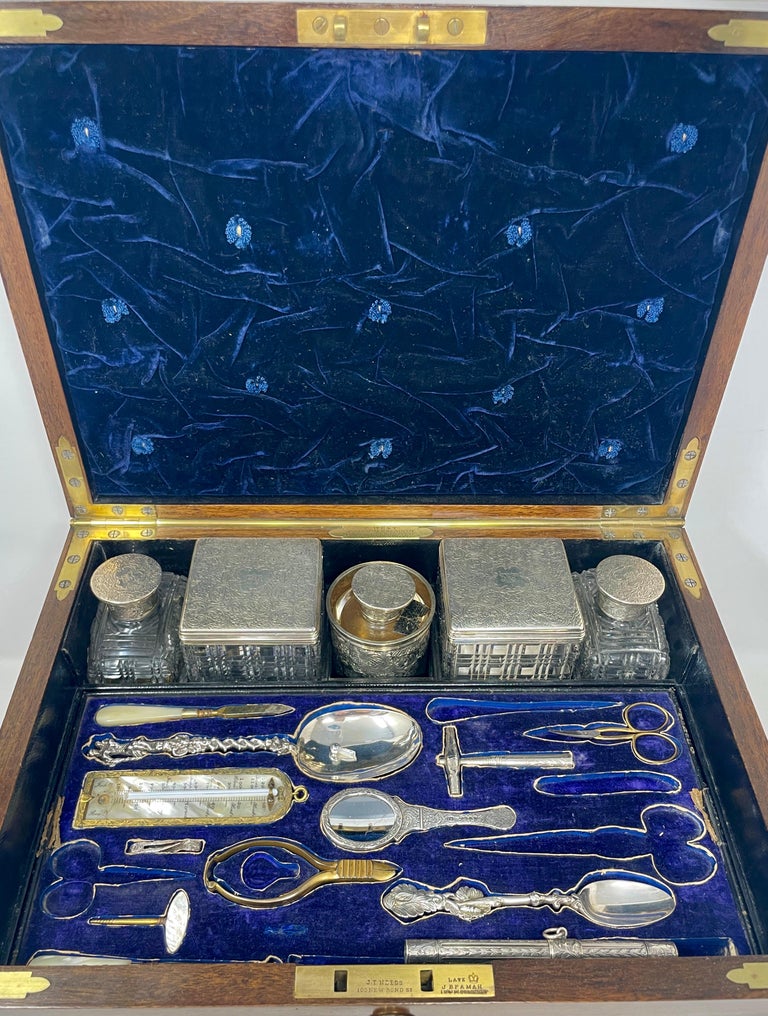Antique English Coromandel Fitted Traveler's Box Compendium, Circa 1850 ...