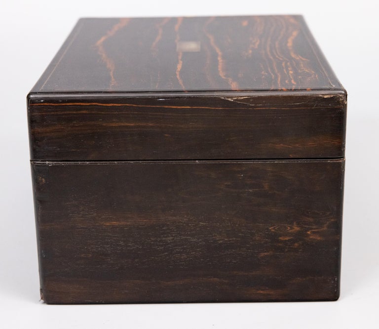 Antique English Coromandel Fitted Traveling Vanity Dressing Box, circa ...